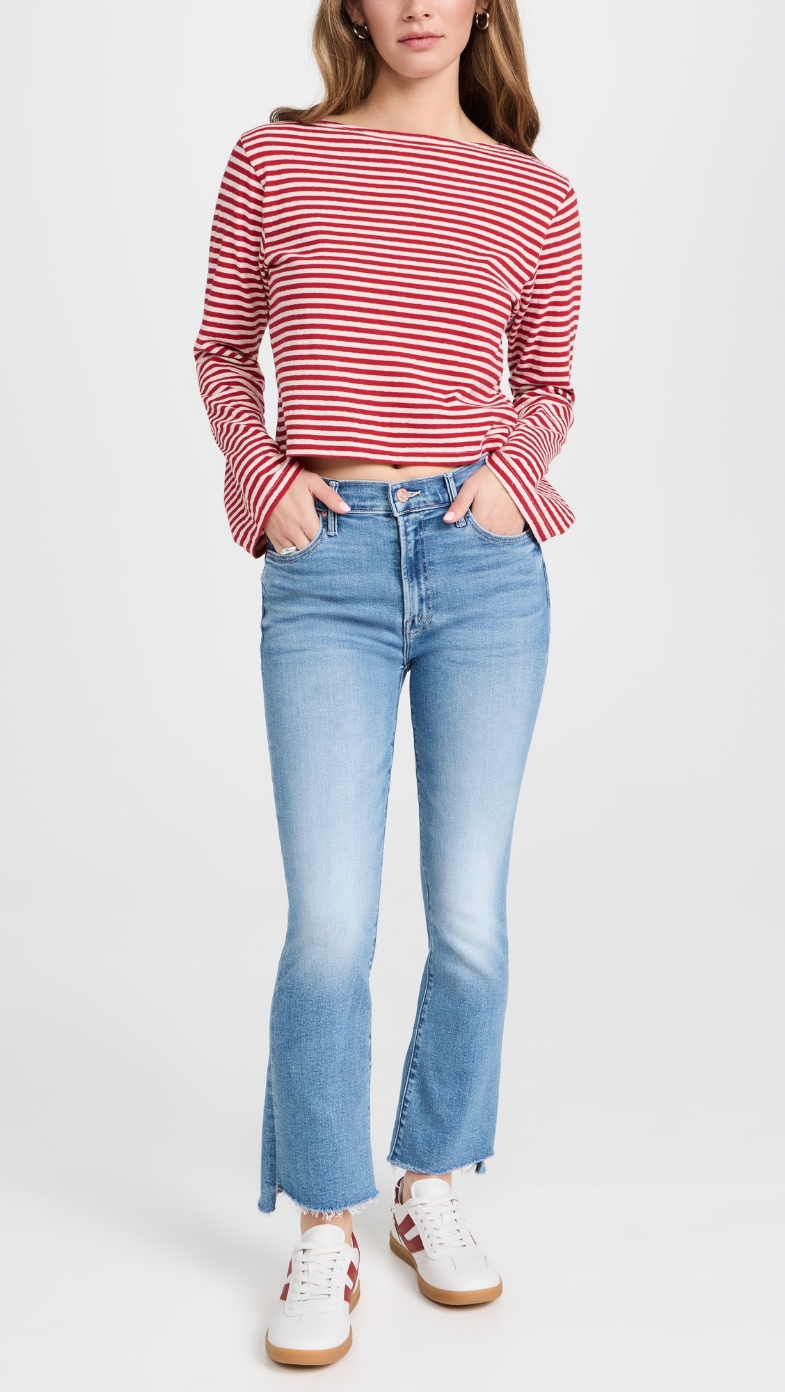 MOTHER MOTHER The Insider Crop Step Fray Jeans